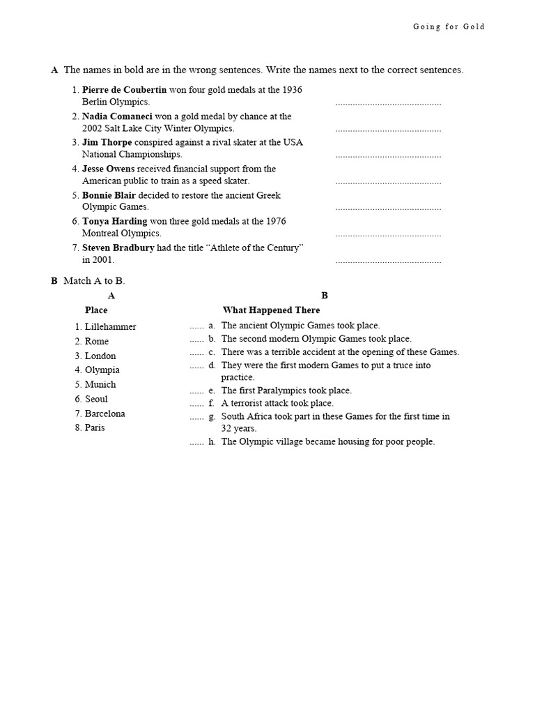 Going For Gold | PDF | Olympic Games | International Sports Competitions