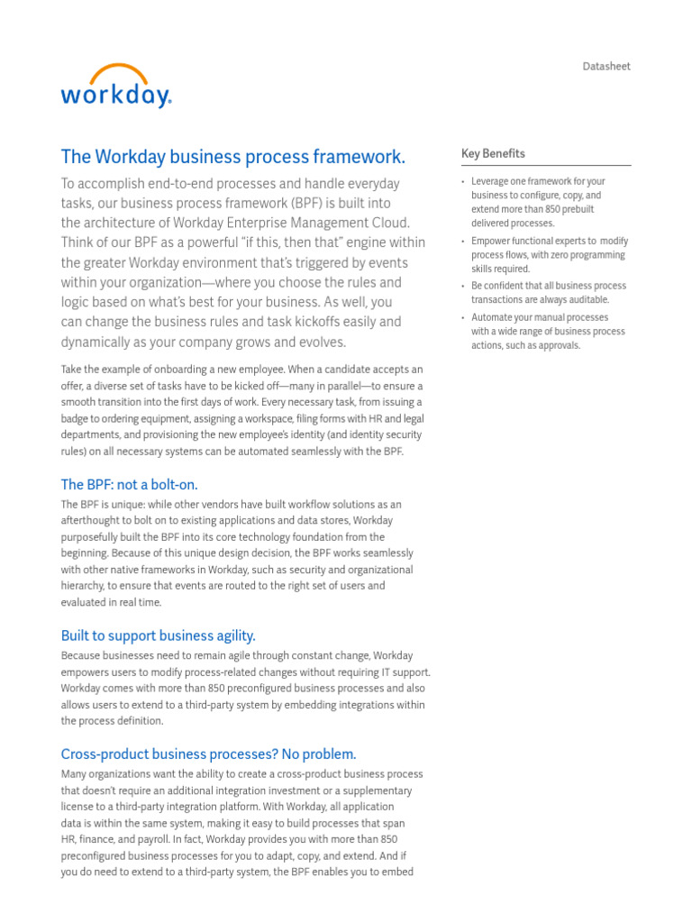Workday Business Process Framework | Download Free PDF | Business ...