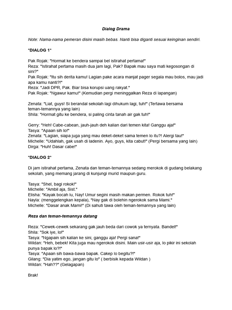 Dialog Drama K A S | PDF