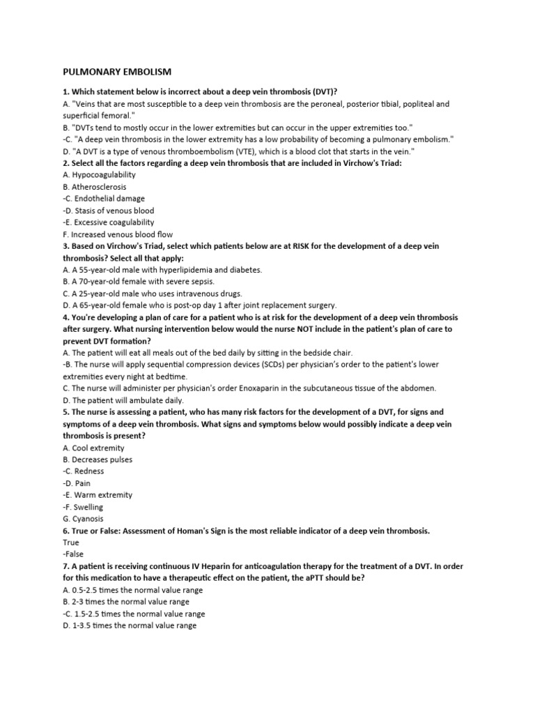 NCM 118 Study Study Stdy | PDF | Thrombosis | Vein