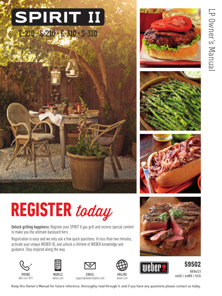 Weber Grill Spirit II Owners Guide | Download Free PDF | Barbecue Grill ...