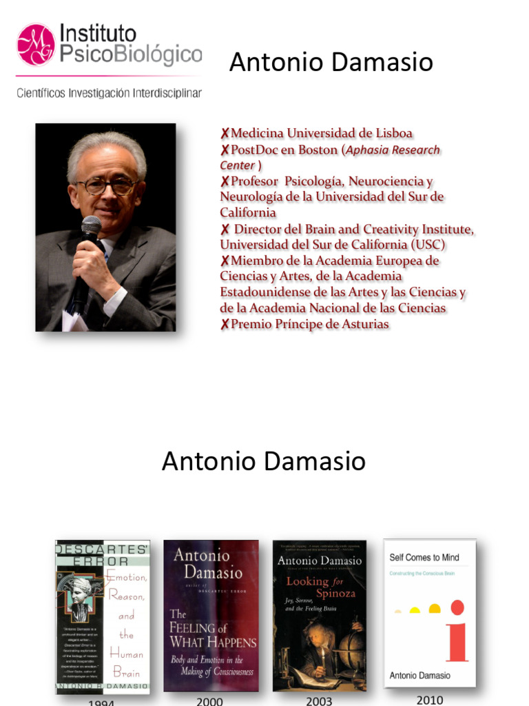 Biografía de Antonio Damasio y su obra | PDF | Neurociencia ...