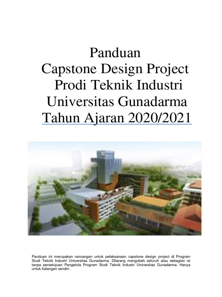 Panduan Capstone Design Prodi TI Gunadarma | PDF
