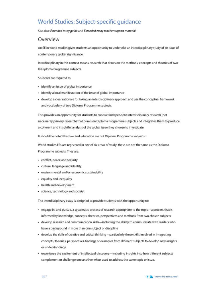 World Studies | PDF | Evaluation | Interdisciplinarity