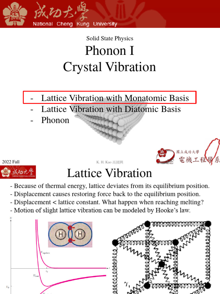 3 - Phonon I Crystal Vibration | PDF | Phonon | Mechanics
