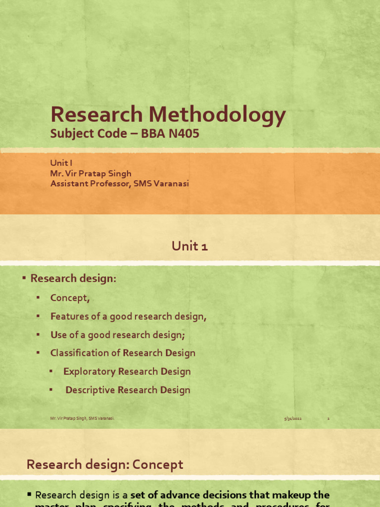 RM Unit 2.1 | PDF | Experiment | Causality