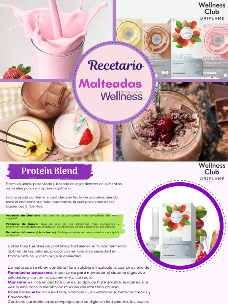 Recetas Malteada y Shake | PDF | Malteada | Fibra dietética