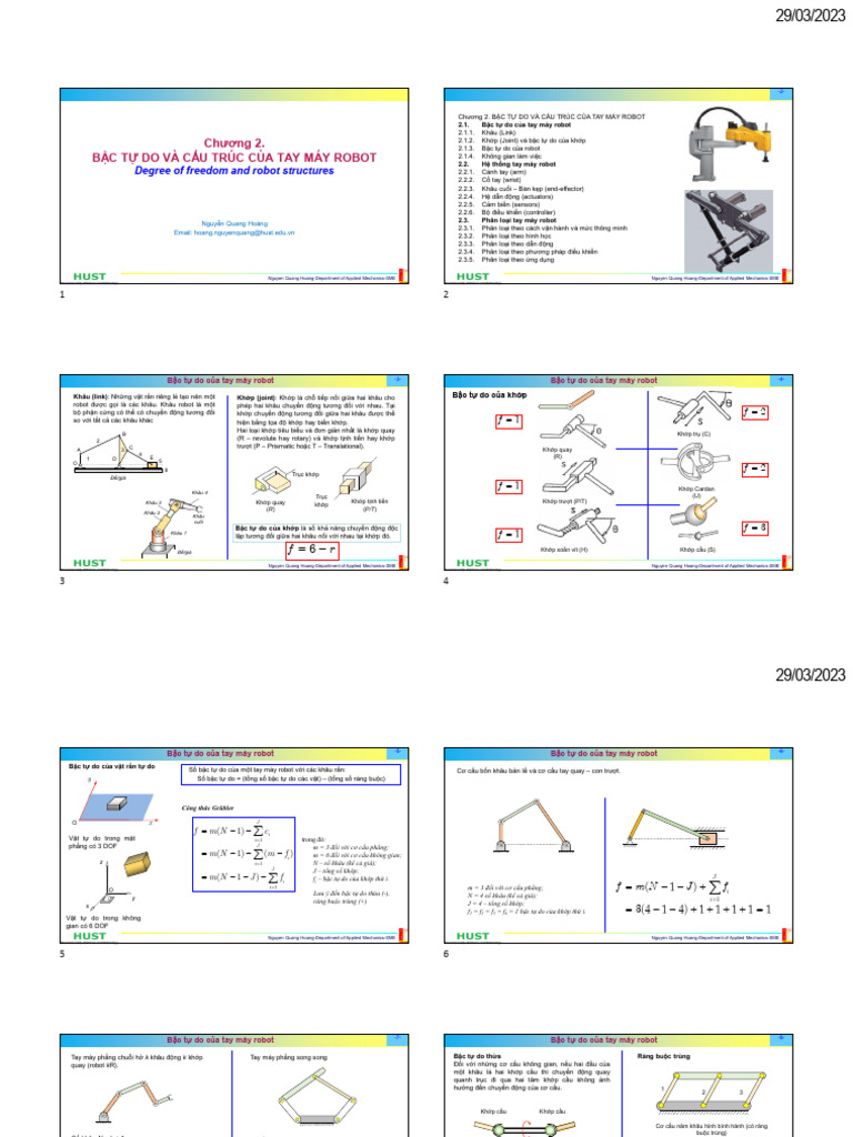 Robotics 2 Cau Truc Va Bac Tu Do Cua Robot-4s | PDF