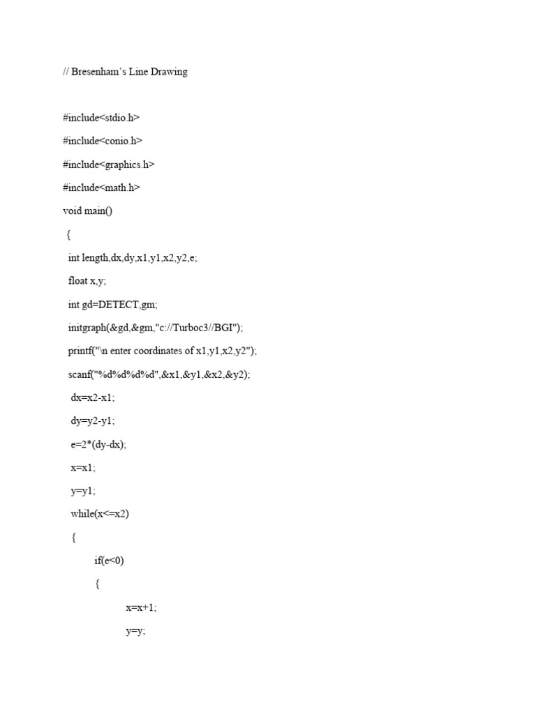 Bresenhams Line Drawing 1 | PDF