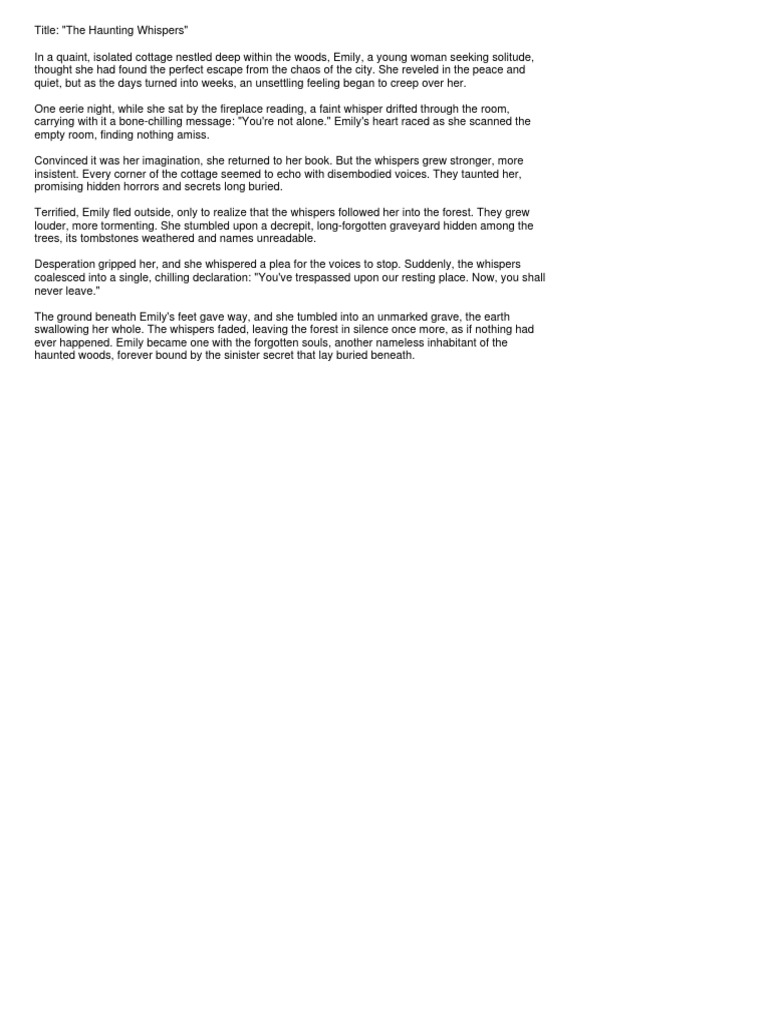 The Haunting Whispers | PDF