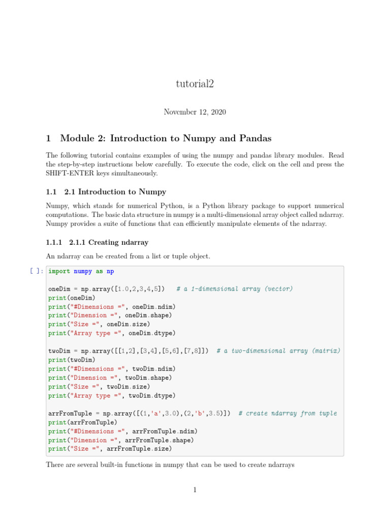 Tutorial 2 | PDF | Computer Programming | Mathematics