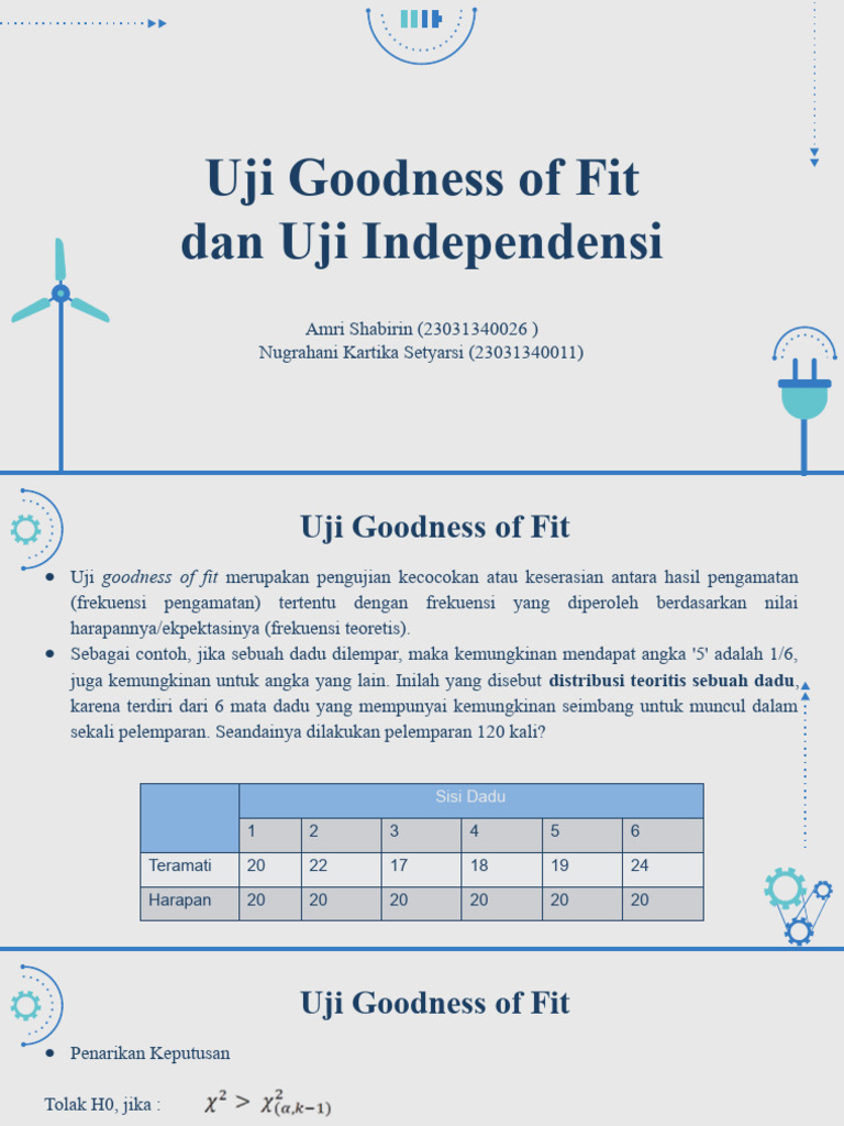 Kel 1 - Uji Godness of Fit Dan Uji Independensi - Bio04 | PDF