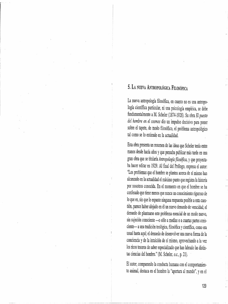 Antropologia de Max Scheller | PDF