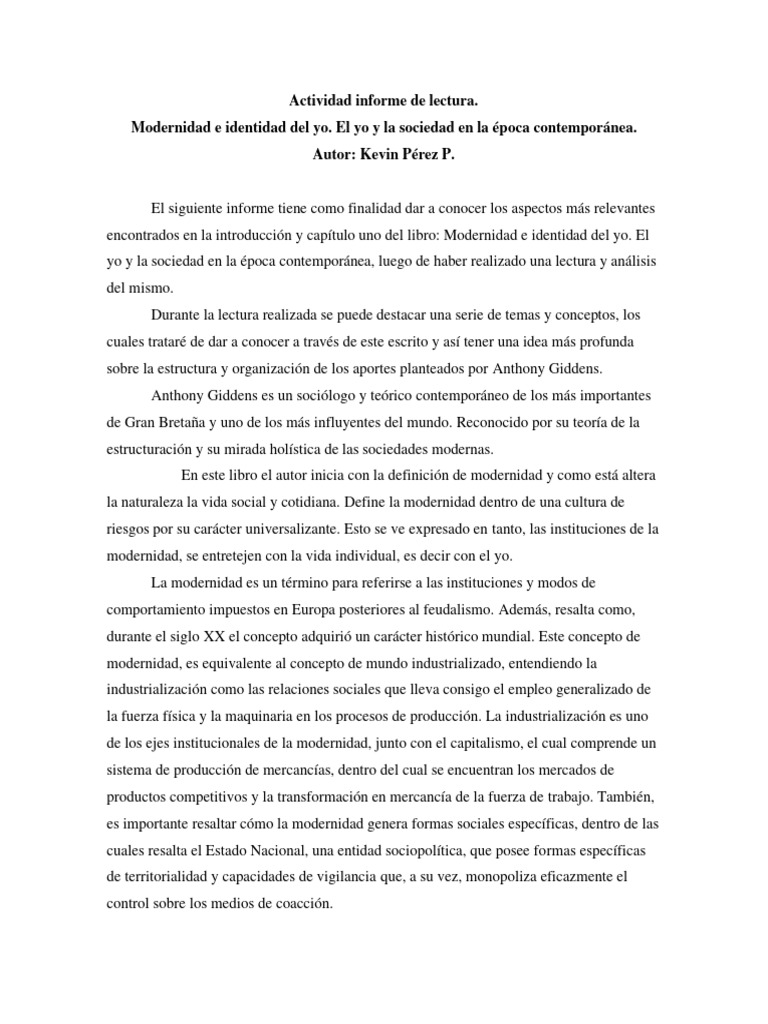 Informe De Lectura Pdf Tecnología De Información Y Comunicaciones 7188