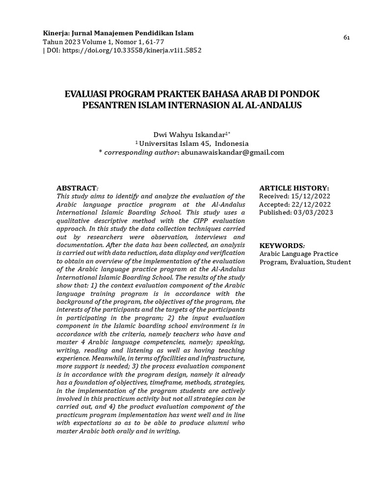 5852-Article Text-13568-1-10-20230212 | PDF | Evaluation | Asia