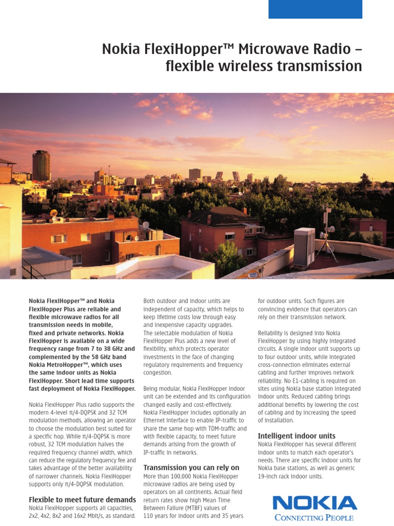 FlexiHopper Datasheet | PDF | Microwave | Radio