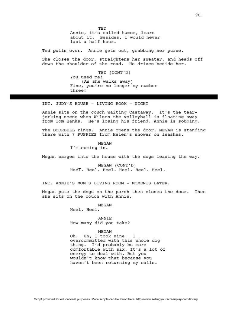 Bridesmaids Scene | PDF