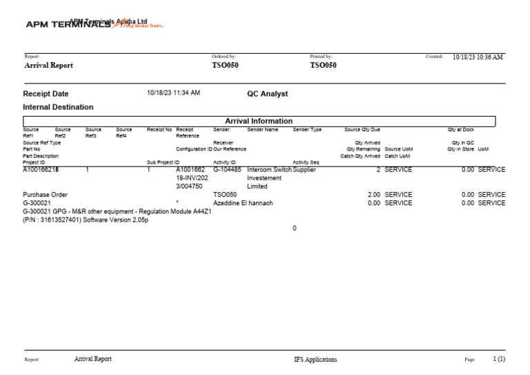 Arrival Report Intercomswiitch | PDF | Computer Science ...