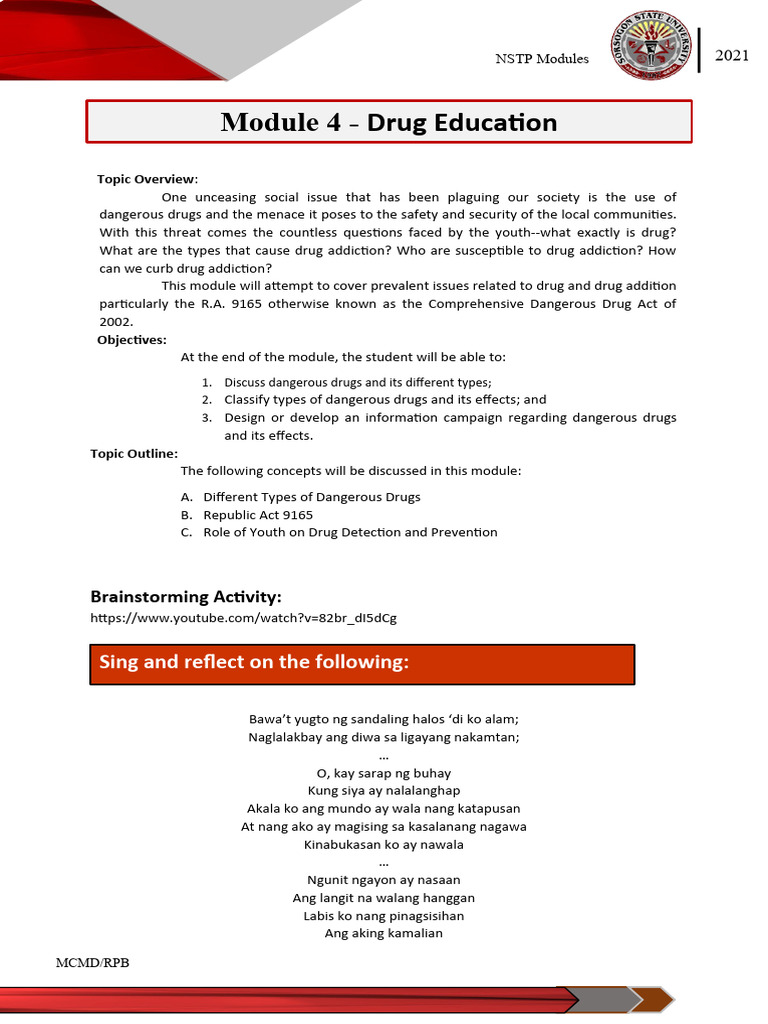 Module 4 DrugEducation | PDF | Opioid | Cannabis (Drug)