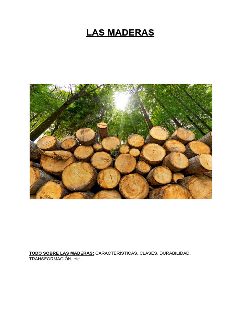 Trabajo Maderas | PDF | Madera | Madera contrachapada