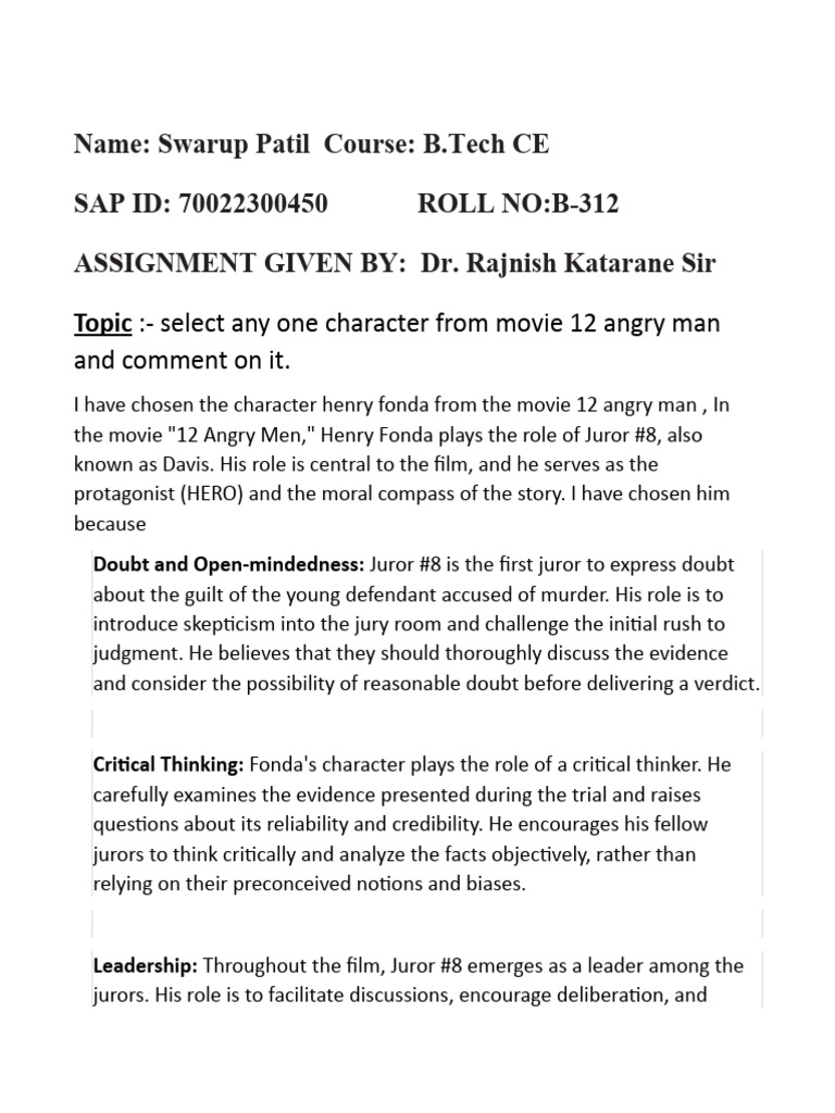 Swarup CT AST 2 | PDF | Leadership | Critical Thinking