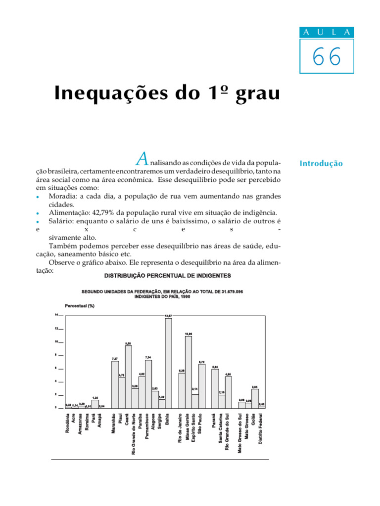 66 Inequacoes Do 1 Grau | PDF | Equações | Matemática
