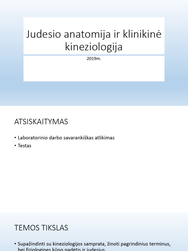 1.ivadas I Kineziologija | PDF