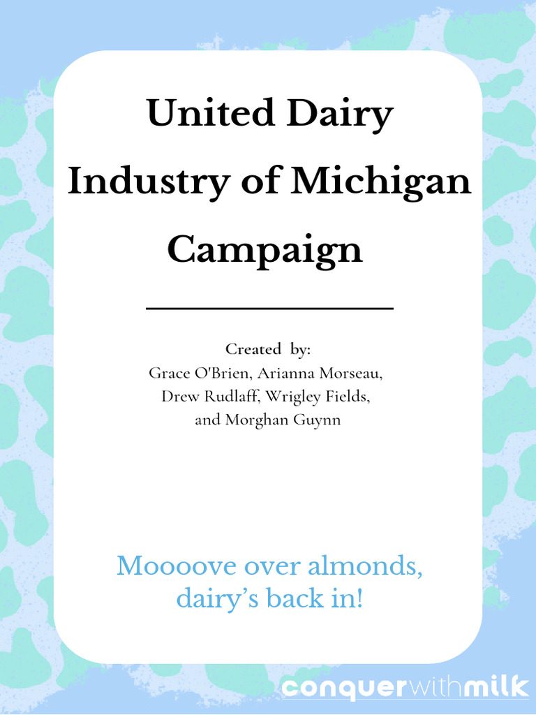 Campaign Plans Book | PDF | Milk | Dairy