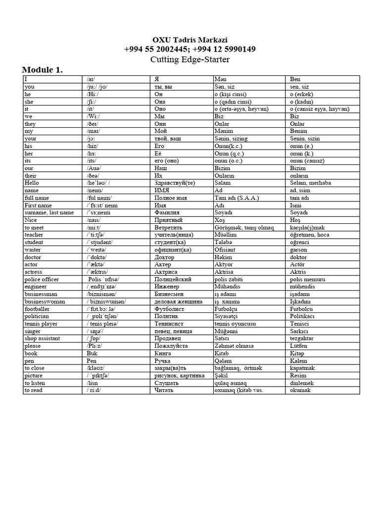 Starter | PDF
