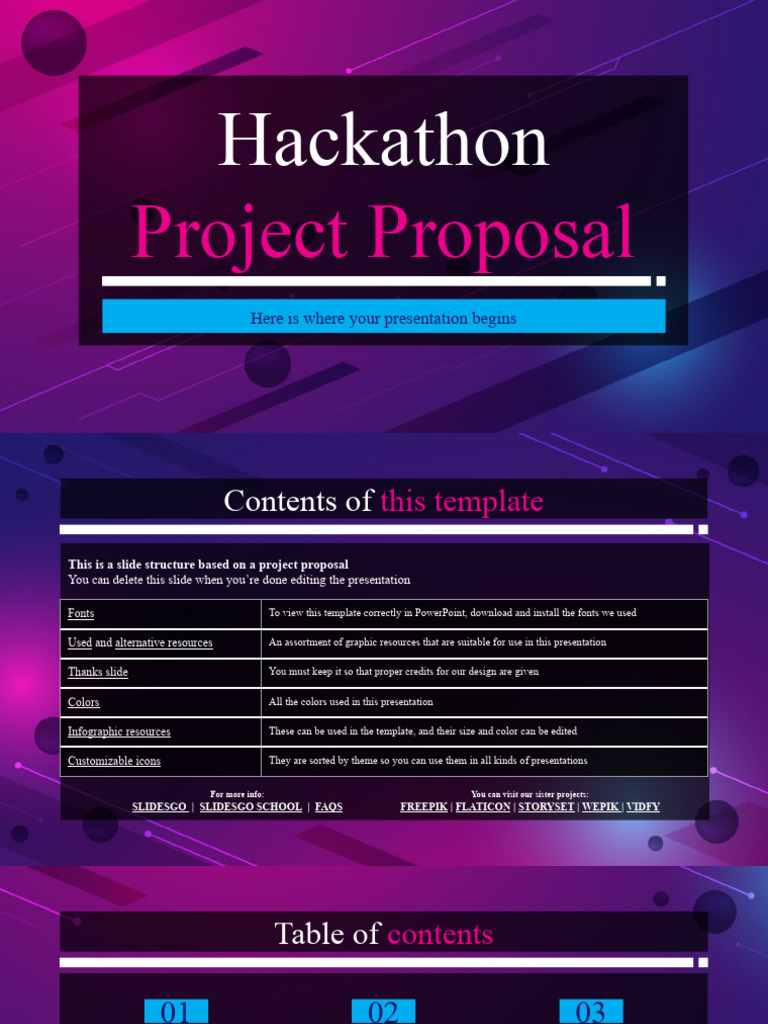 Hackathon Project Proposal by Slidesgo 1 | PDF | Planets | Planets In ...