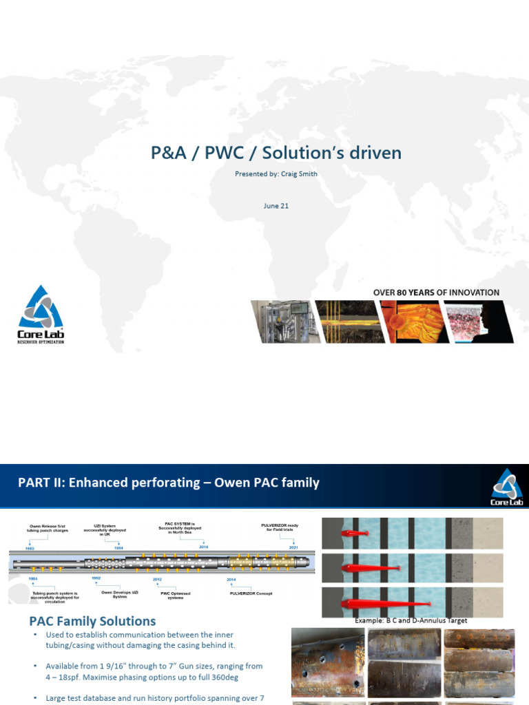 P&A System Solution Overview PAC-Pulverizor | PDF | Databases | Casing ...