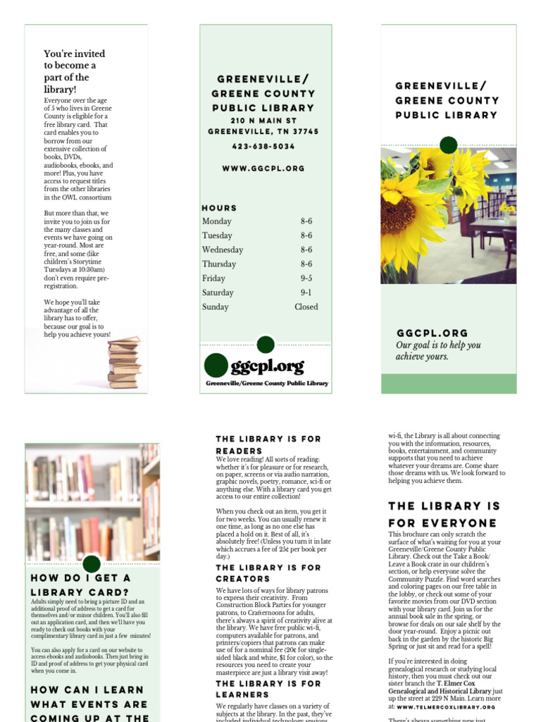 General Trifold | PDF | Books | Libraries