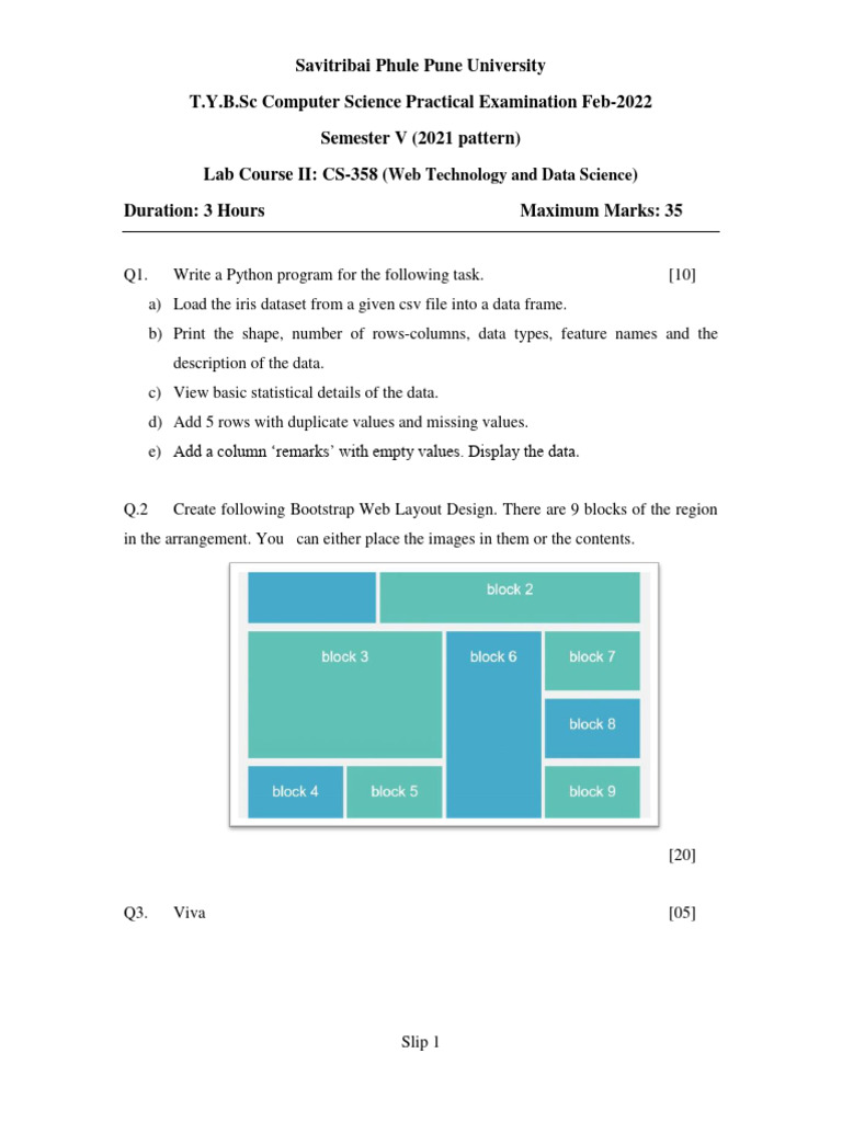 TY - Lab-II CS-358 Web Tech & DS Slip (Rev 2021-22) | PDF | Data | String (Computer Science)