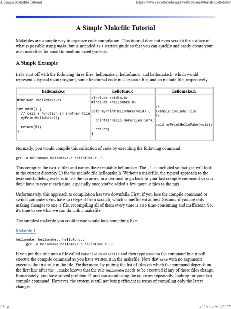 A Simple Makefile Tutorial | PDF | Programming Paradigms | Computer Programming