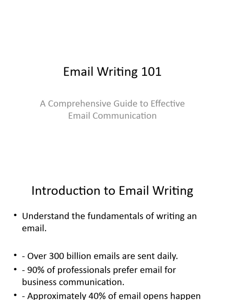 Email Writing Presentation | PDF