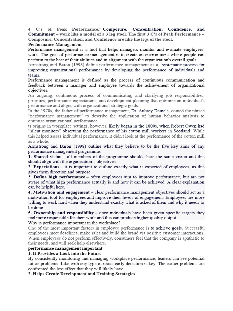 Module 1 | PDF | Performance Appraisal | Performance Management
