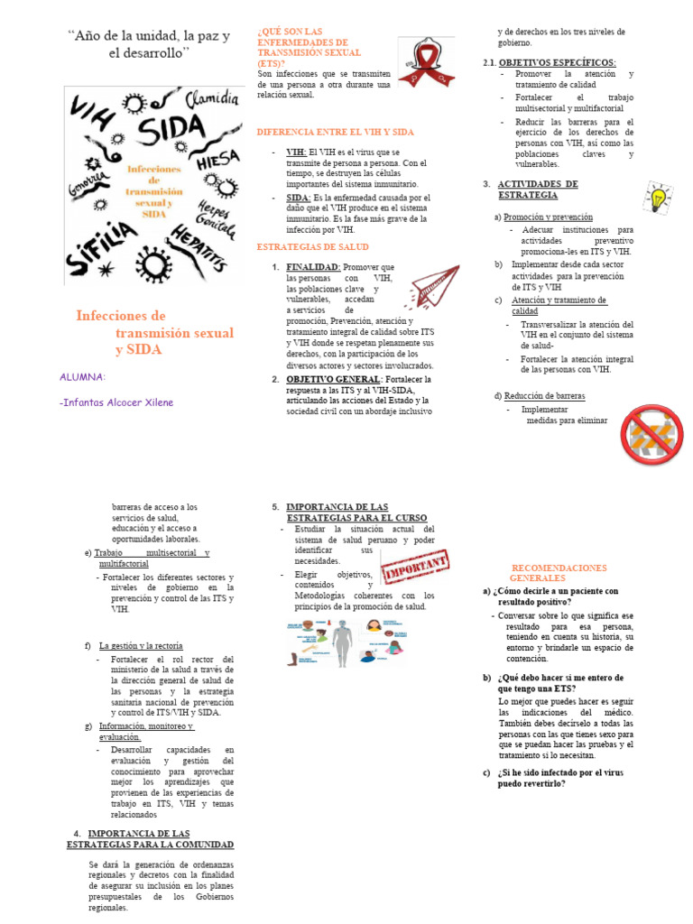 Triptico de La Vih | PDF | Infección transmitida sexualmente | VIH