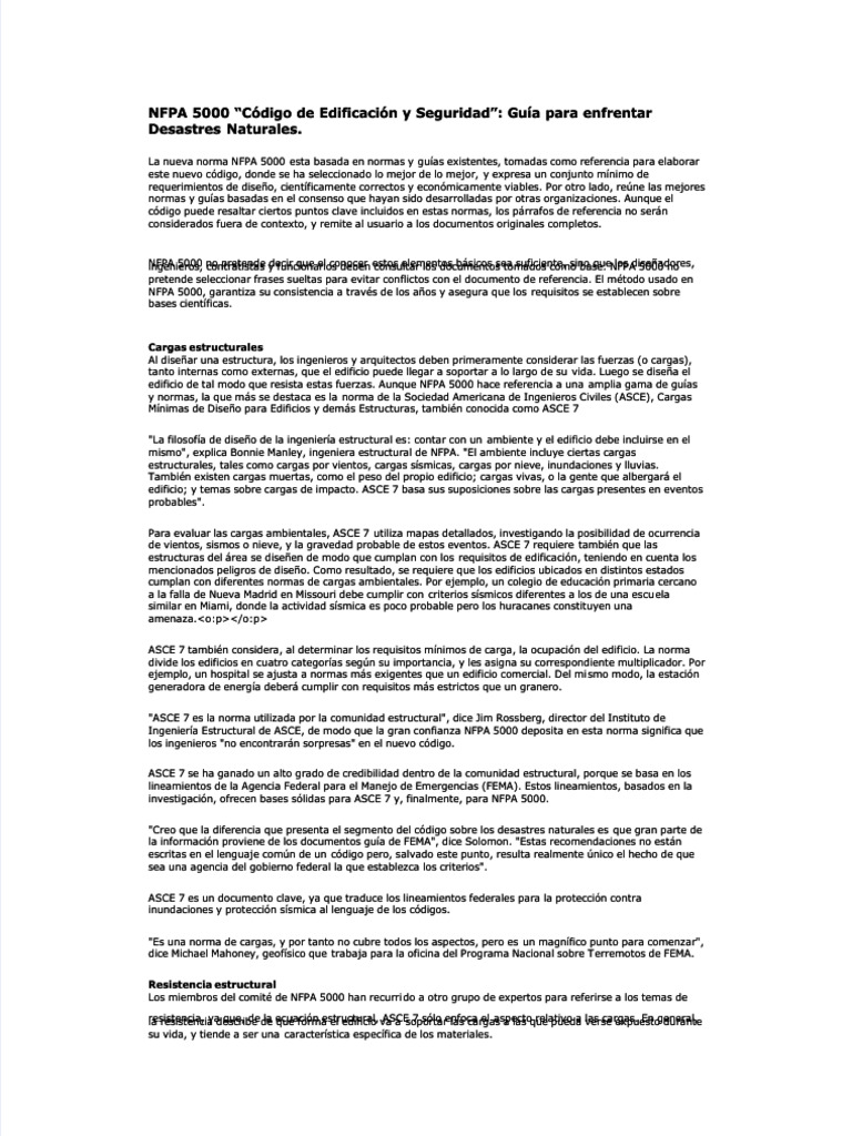 Nfpa 5000 | PDF