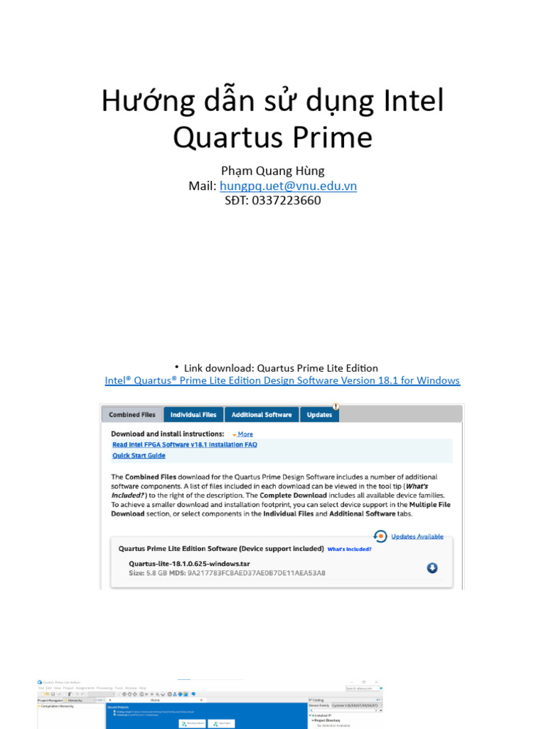 Intel Quartus Prime Manual | PDF