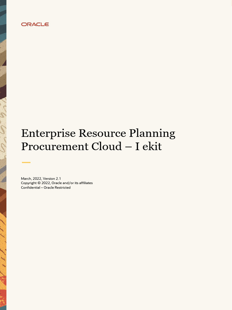 ERP - Procurement Cloud - I V2-1 | PDF | Enterprise Resource Planning | Oracle Corporation