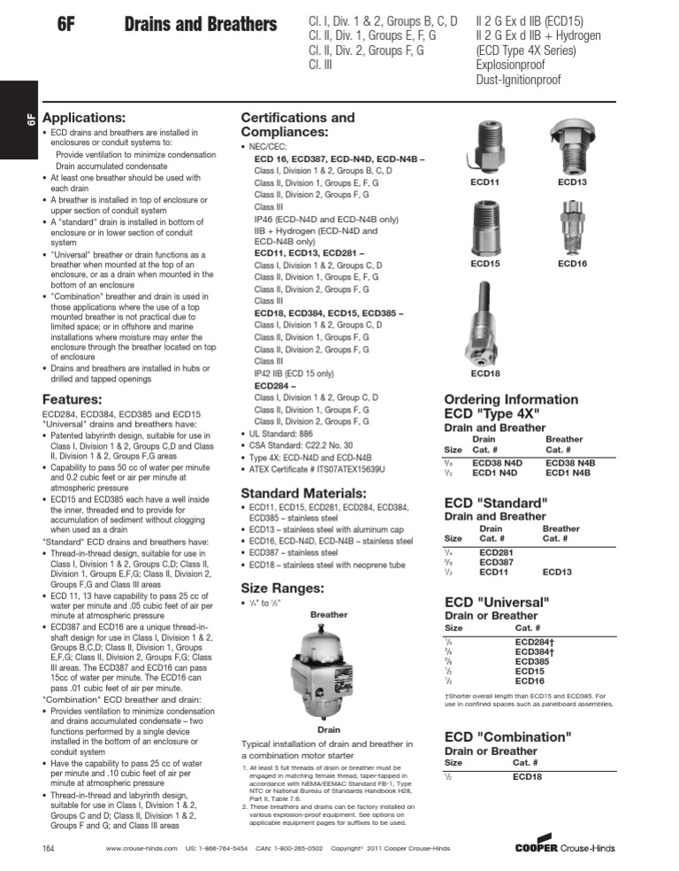 ECD Explosion Proof Breathers and Drains | PDF | Building Engineering ...