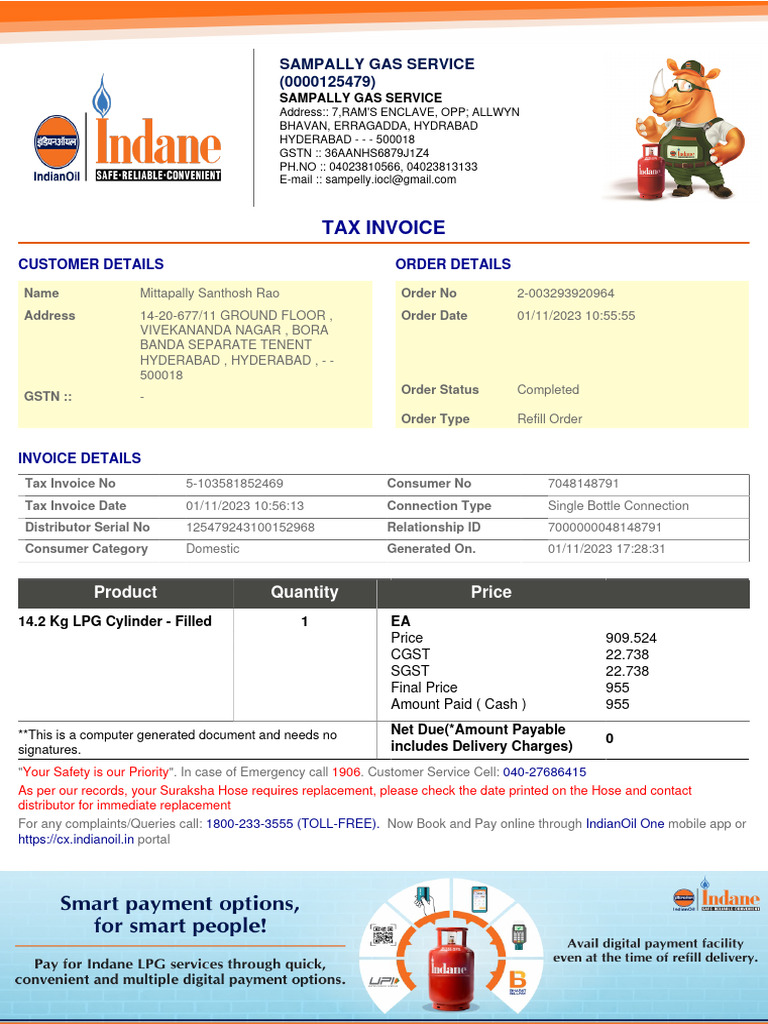Invoice | PDF | Liquefied Petroleum Gas | Invoice
