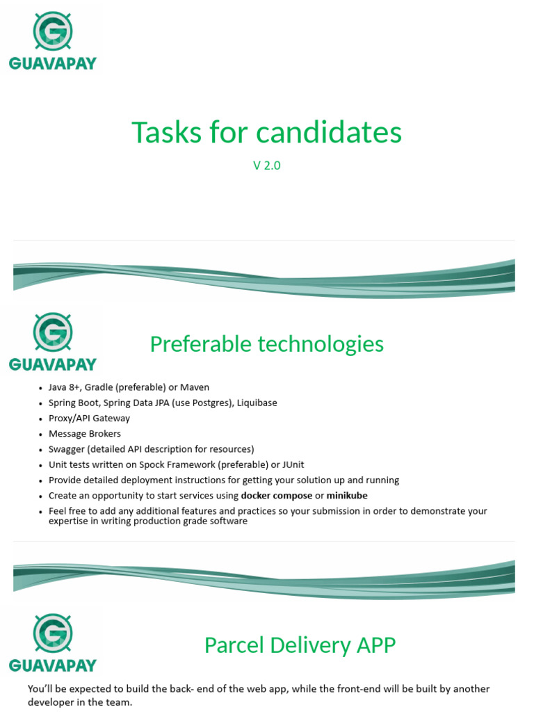 Technical Task For Candidates | PDF | Spring Framework | Software Design