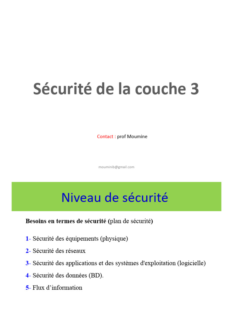 Sécurité des VPN et ACLs dans les réseaux | PDF | Architecture de ...