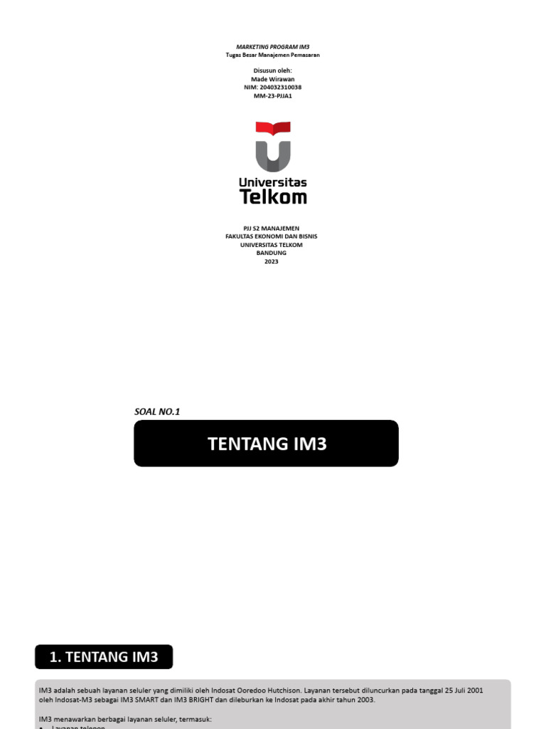 Tugas Besar Marketing - IM3 | PDF