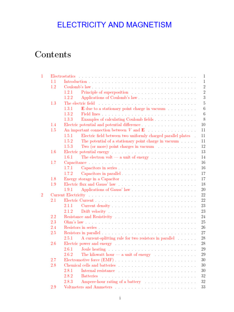 Electricity and Magnetism | PDF | Electric Charge | Electric Field