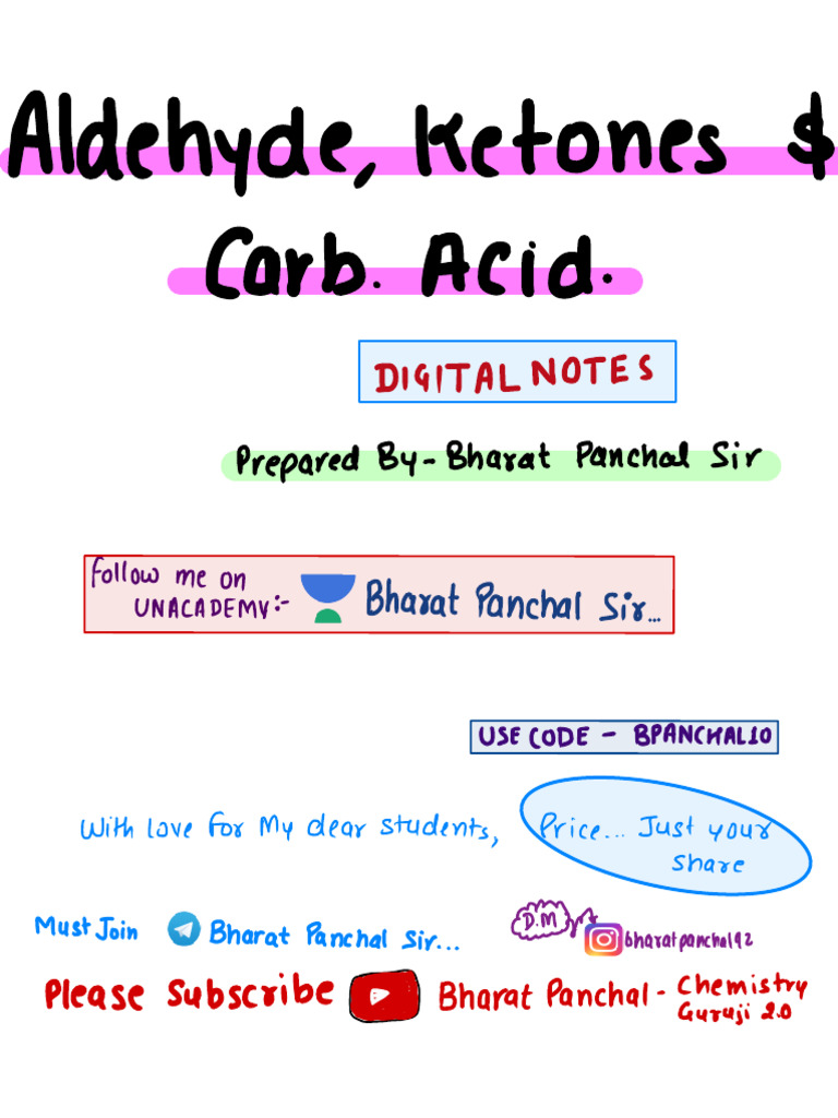 Aldehyde, Ketones and Carboxylic Acid | PDF | Carboxylic Acid | Aldehyde