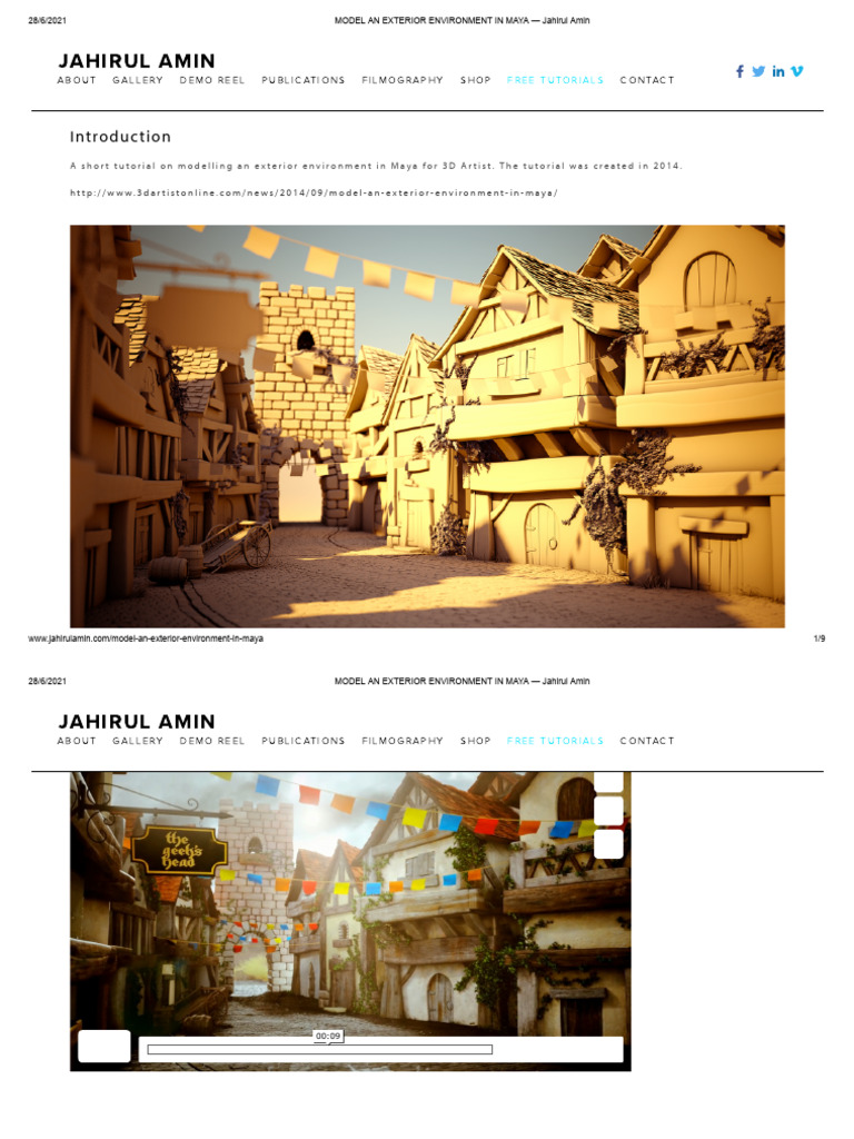 MODEL AN EXTERIOR ENVIRONMENT IN MAYA - Jahirul Amin | PDF