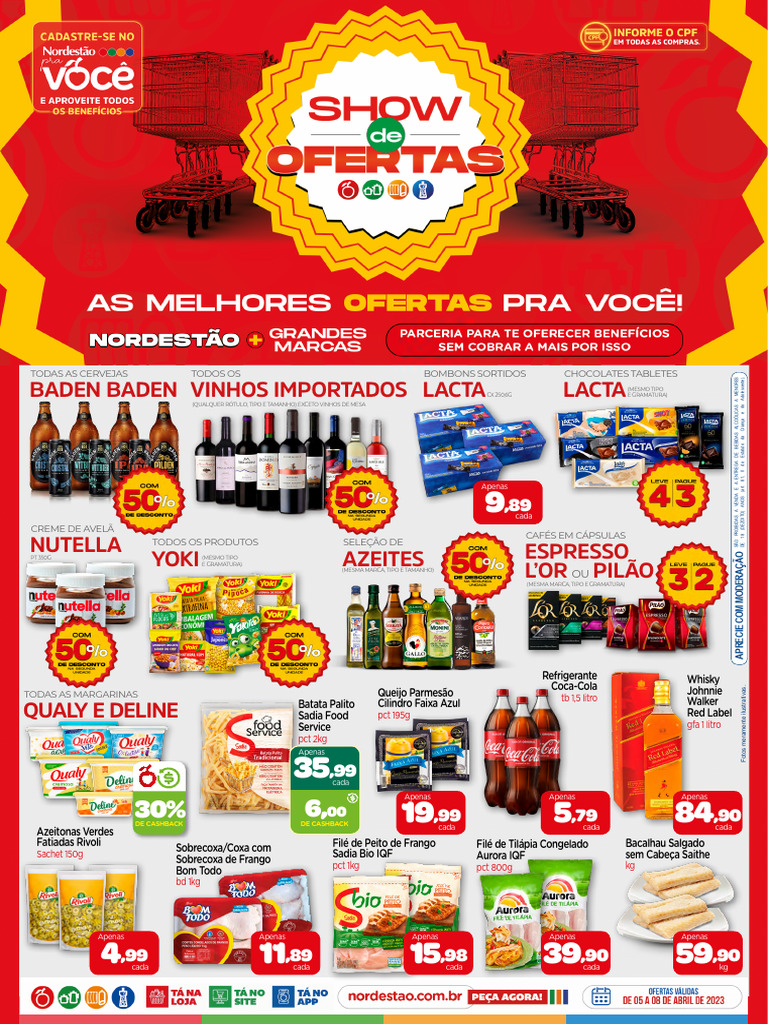 ENCARTE NORDESTÃO Show de Ofertas 05 A 08.04.2023 | PDF | Comidas e ... ENCARTE NORDESTÃO Show de Ofertas 05 A 08.04.2023 | PDF | Comidas e ...