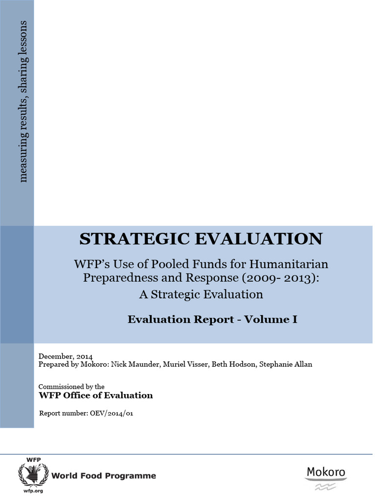 WFP Eval of PFs - Full Report | PDF | Central Emergency Response Fund ...